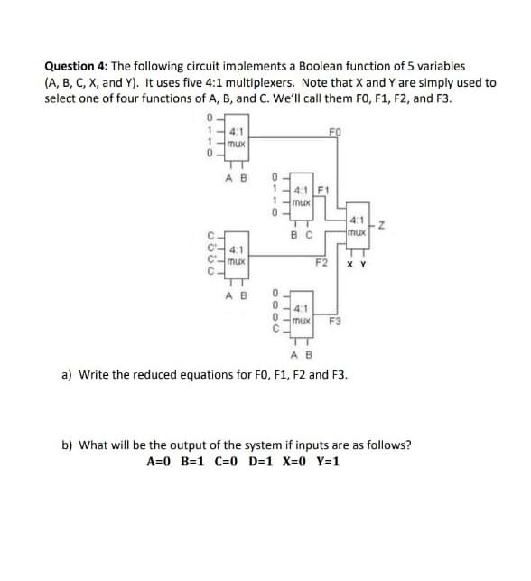 Solved Question 4: The following circuit implements a | Chegg.com