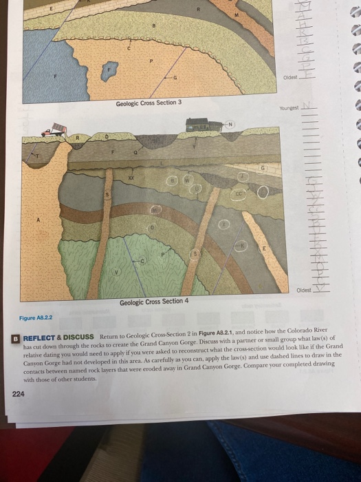 Solved Oldes Geologic Cross Section 3 IHNA Geologic Cross | Chegg.com