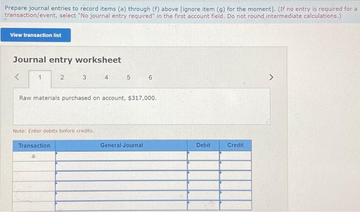 Solved Prepare journal entries to record items (a) through ( | Chegg.com