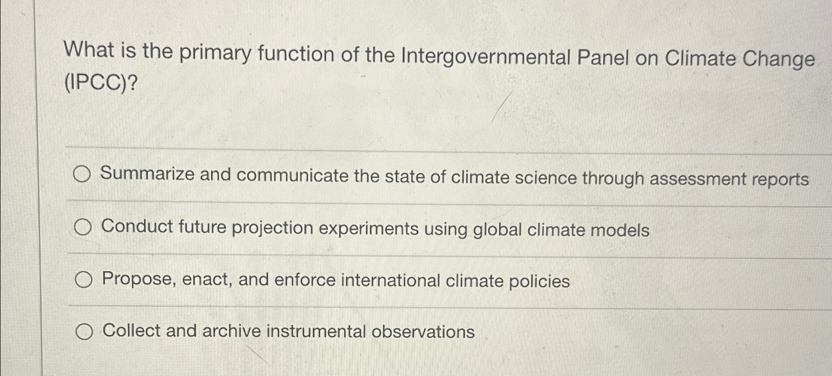 Solved What is the primary function of the Intergovernmental | Chegg.com