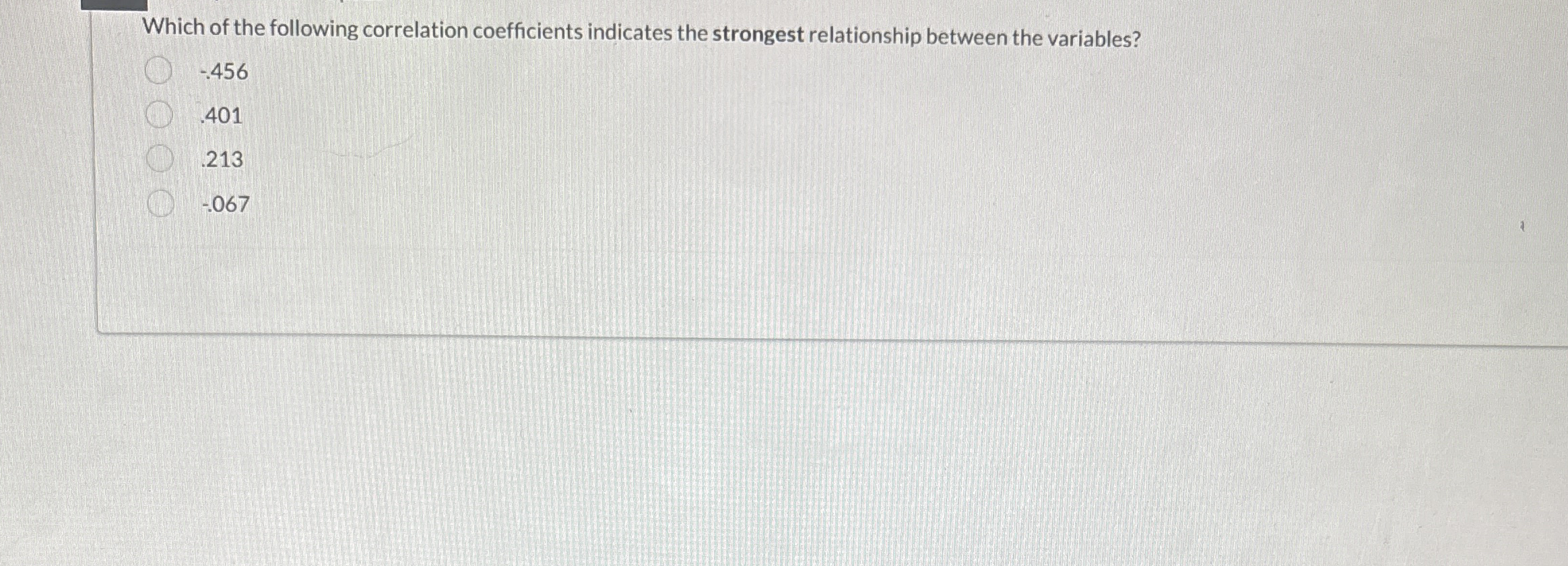 Solved Which of the following correlation coefficients | Chegg.com