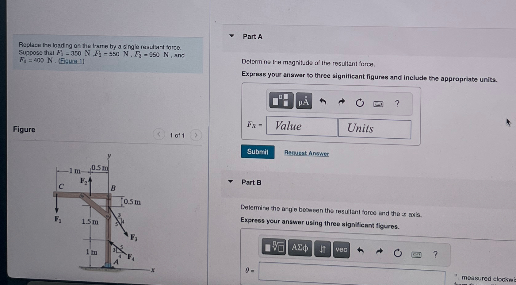 Solved Replace the loading on the frame by a single | Chegg.com