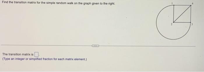 Solved Find the transition matrix for the simple random walk | Chegg.com