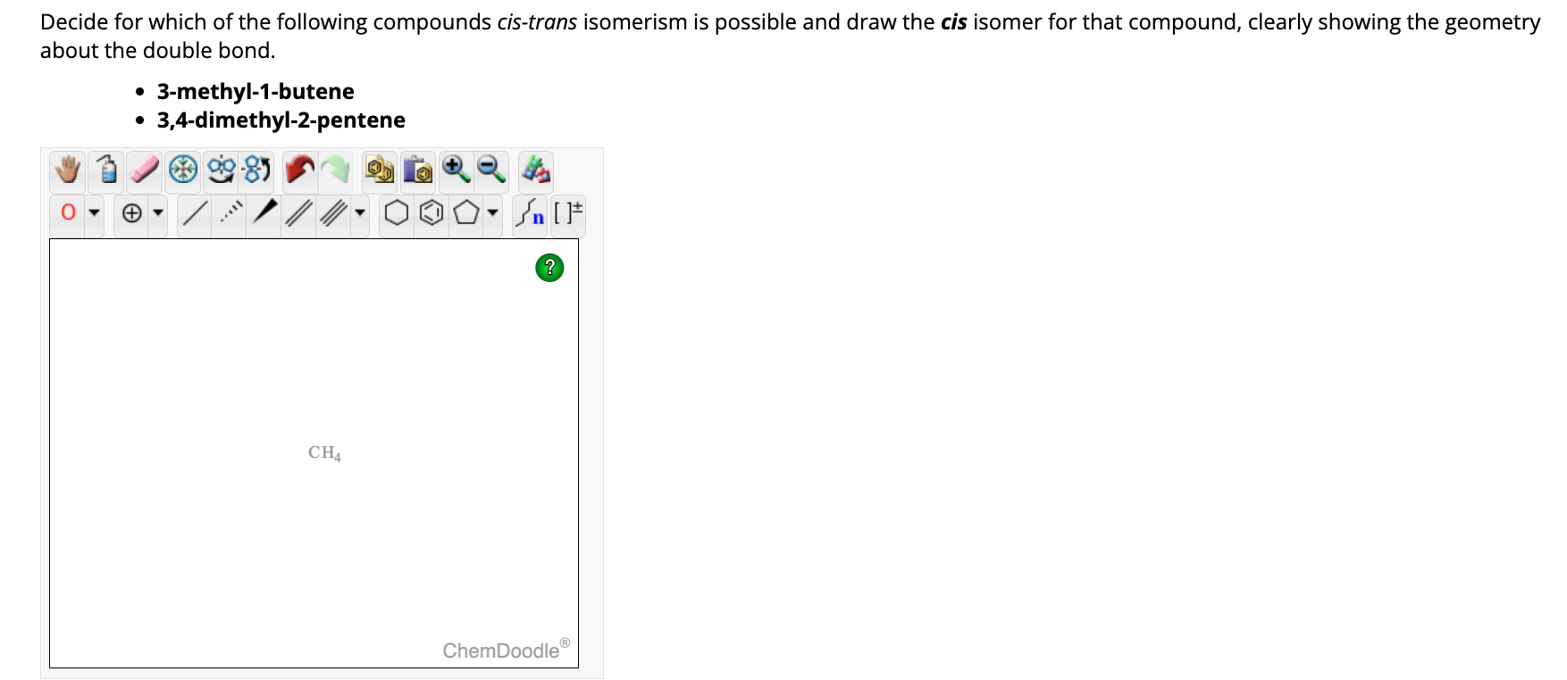 Solved Decide for which of the following compounds cis-trans | Chegg.com