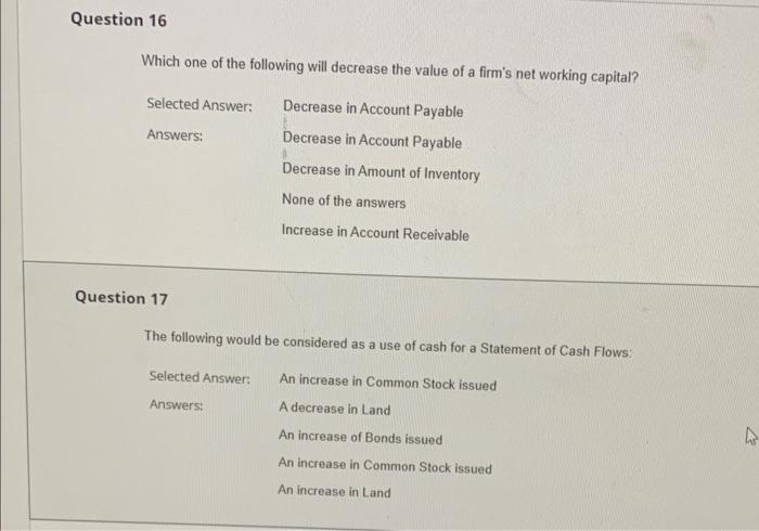 Solved Which one of the following will decrease the value of | Chegg.com