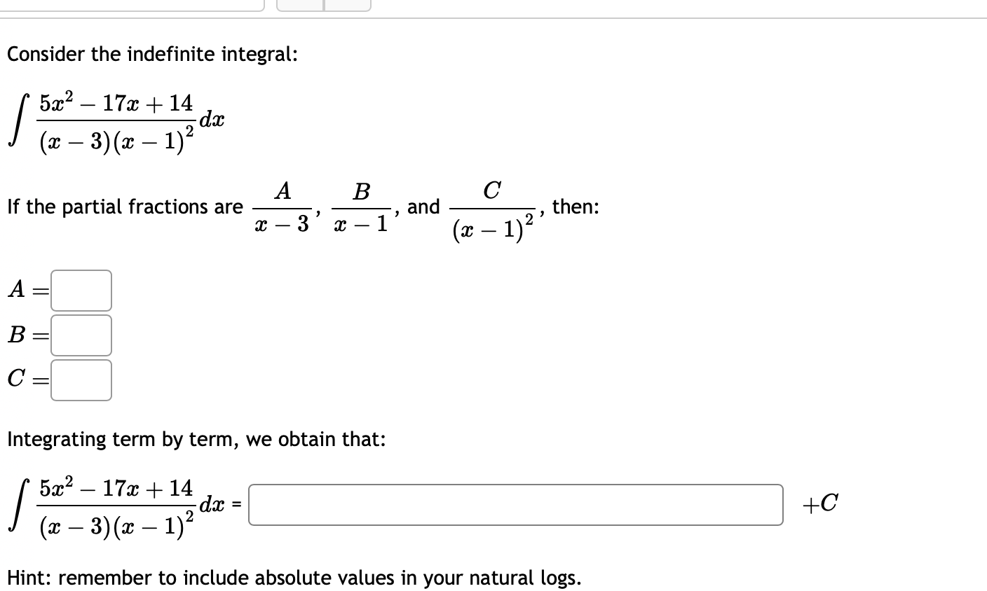 Solved Consider the indefinite | Chegg.com