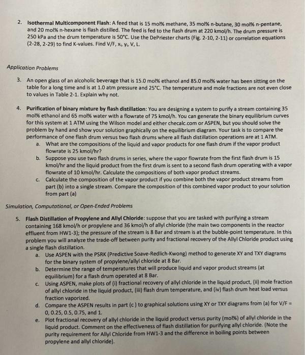 Solved Table 2-1. Vapor-liquid equilibrium data for ethanol | Chegg.com