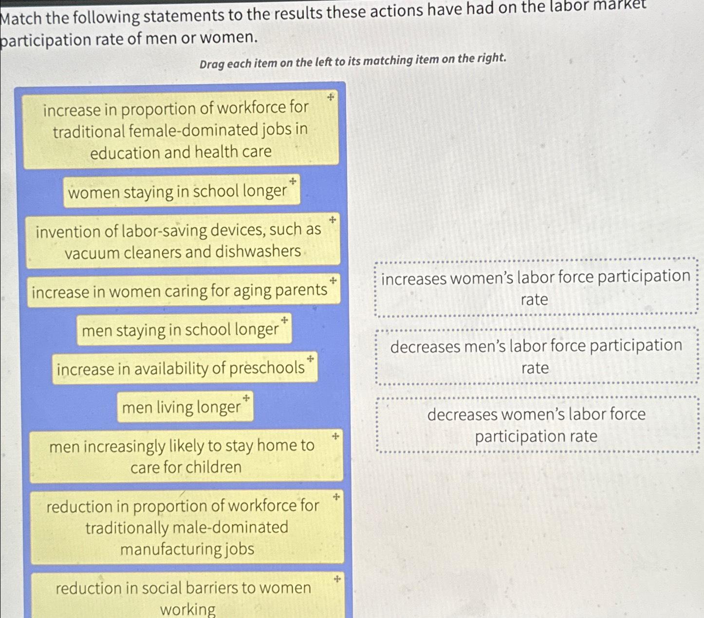 Solved Match the following statements to the results these | Chegg.com