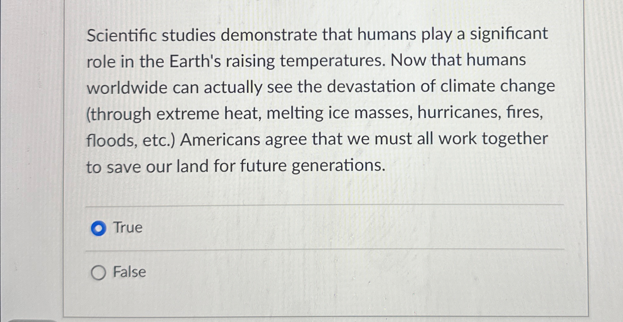 Solved Scientific studies demonstrate that humans play a | Chegg.com