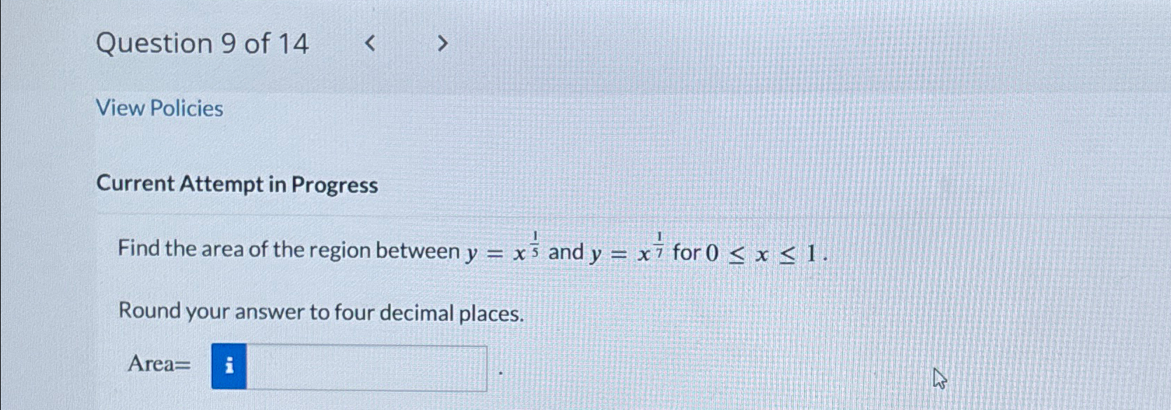 Solved Question 9 ﻿of 14View PoliciesCurrent Attempt in | Chegg.com