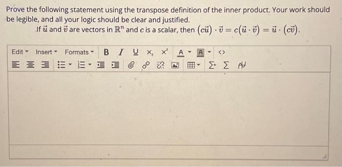 Solved Prove the following statement using the transpose | Chegg.com