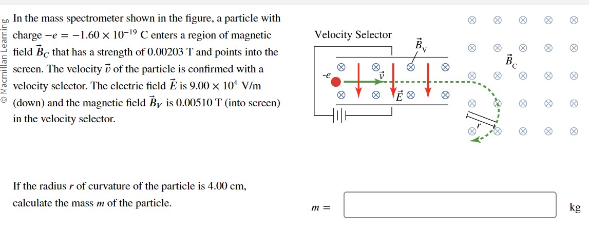 In the mass spectrometer shown in the figure, a | Chegg.com