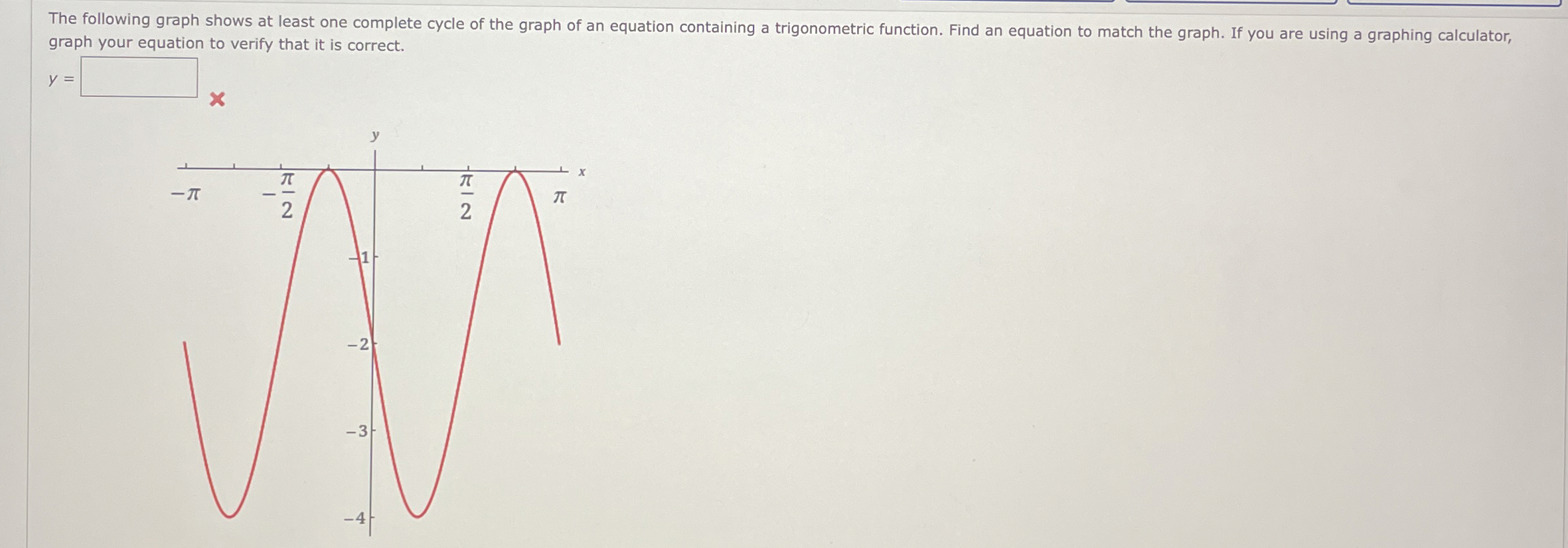 Solved The following graph shows at least one complete cycle | Chegg.com