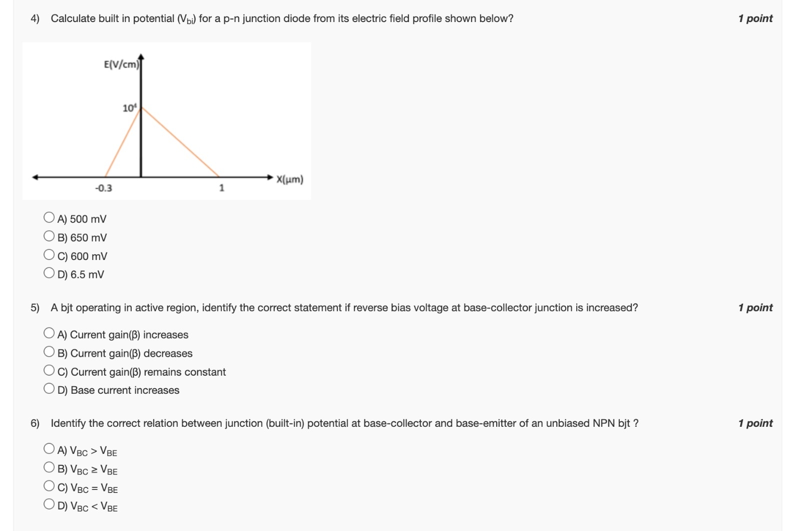 Solved Calculate built in potential (Vbi) ﻿for a p-n | Chegg.com