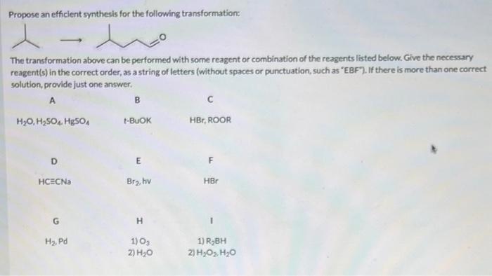 Solved Propose an efficient synthesis for the following | Chegg.com