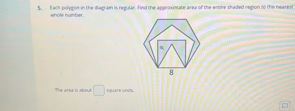 5. ﻿Each polygon in the diagram is regular. Find the | Chegg.com