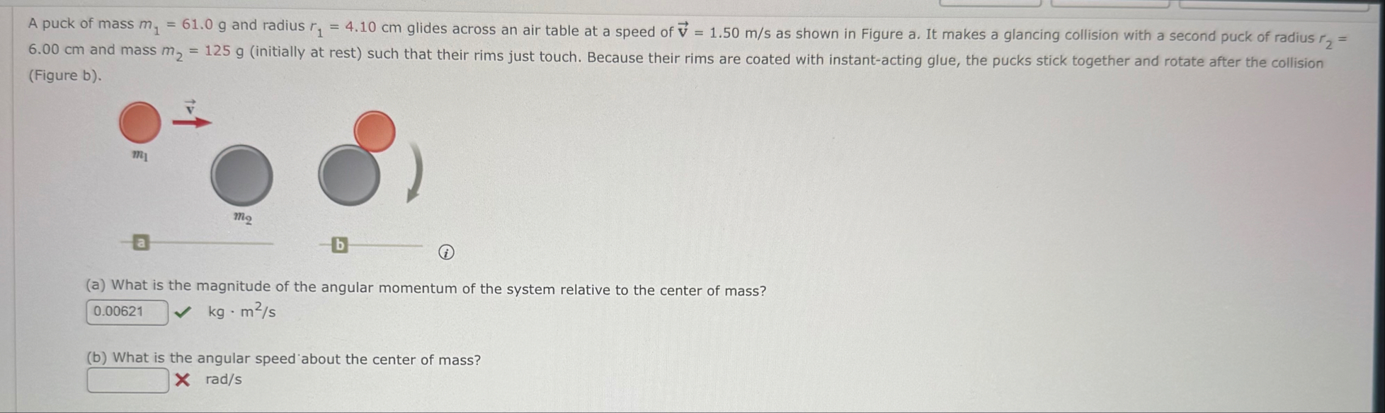 Solved (Figure b).(a) ﻿What is the magnitude of the angular | Chegg.com