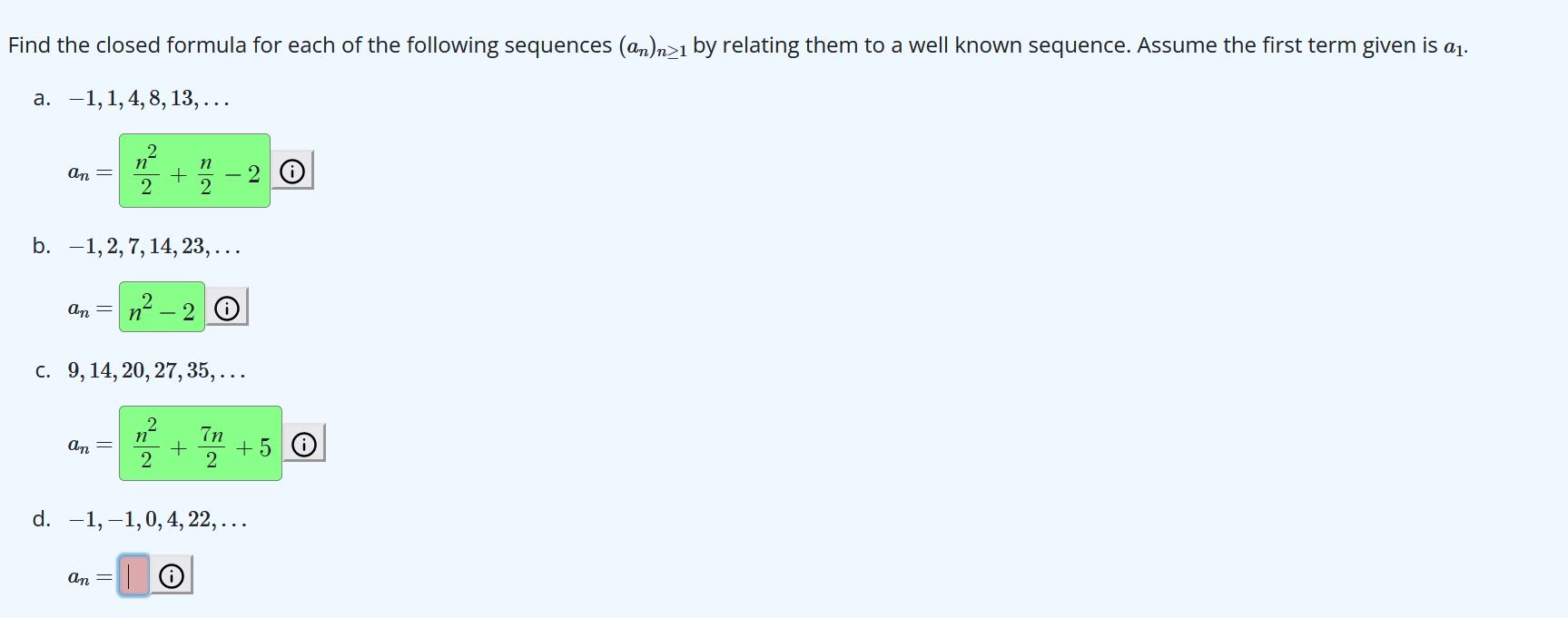 Solved I need part d. ﻿please and thank you | Chegg.com