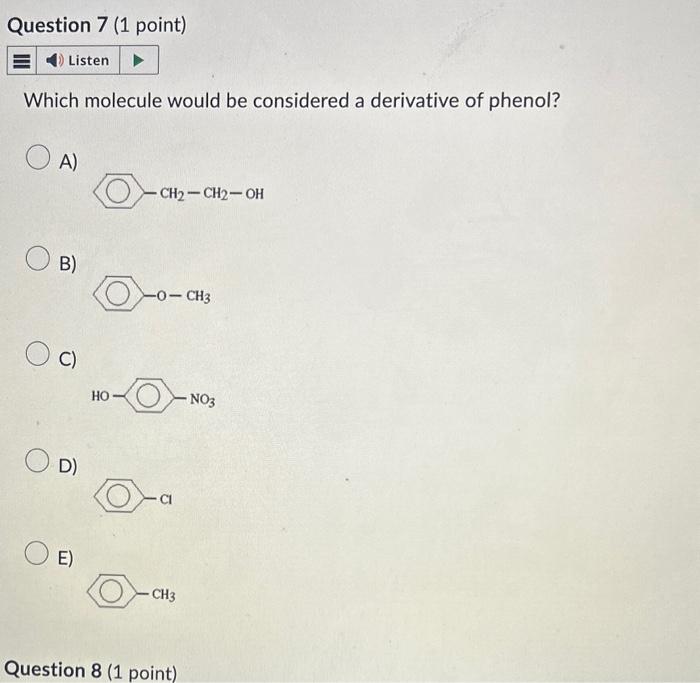 Solved Which molecule would be considered a derivative of | Chegg.com