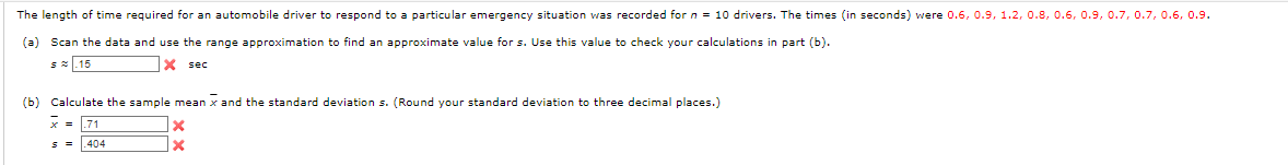 (a) ﻿Scan the data and use the range approximation to | Chegg.com