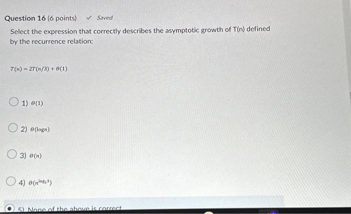 Solved Select the expression that correctly describes the | Chegg.com