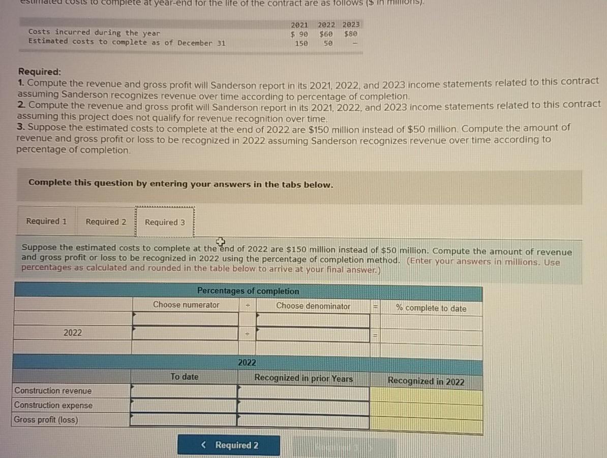 Solved Exercise 6-20 (Algo) Long-term contract; revenue | Chegg.com