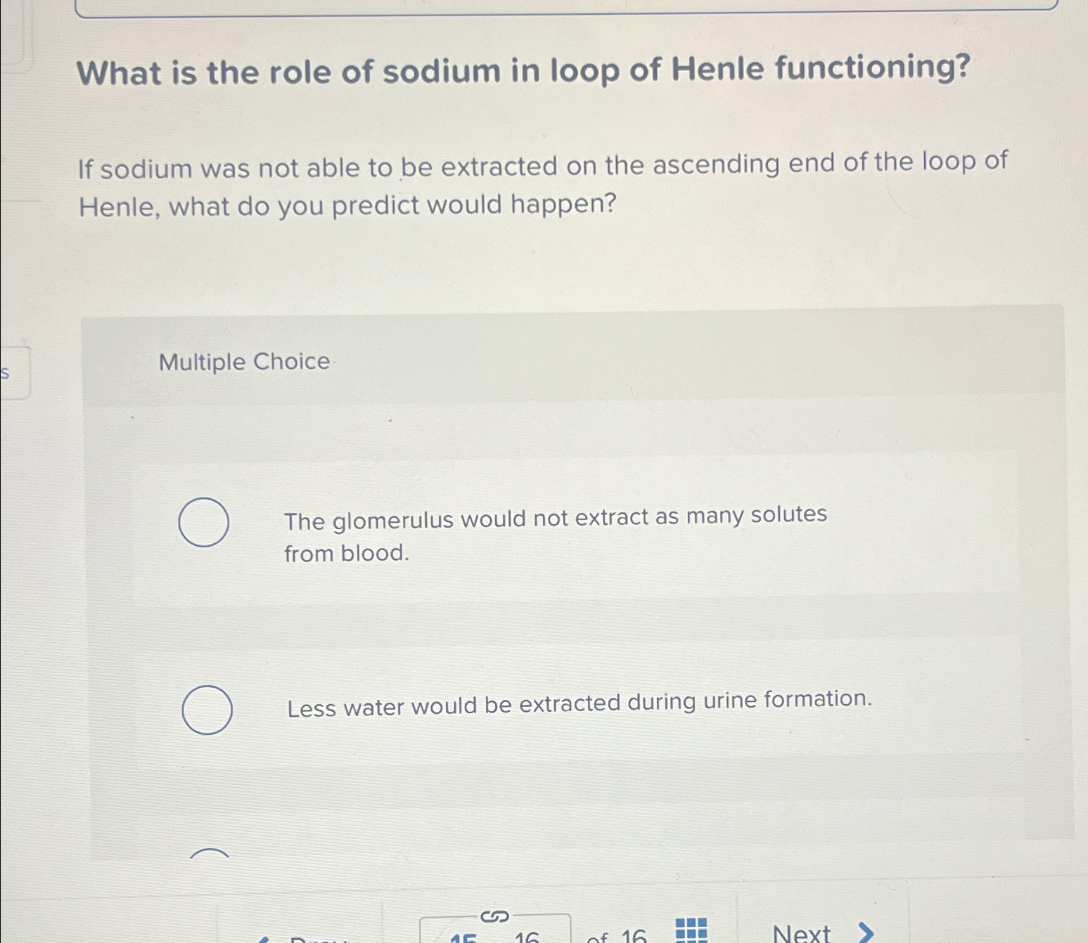 Solved What is the role of sodium in loop of Henle | Chegg.com