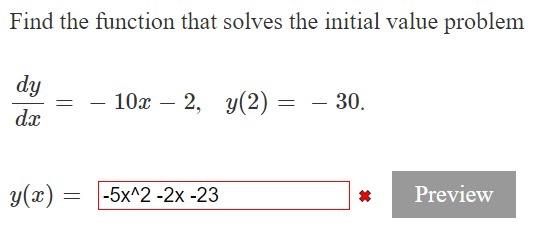 Solved Find The Function That Solves The Initial Value 9599