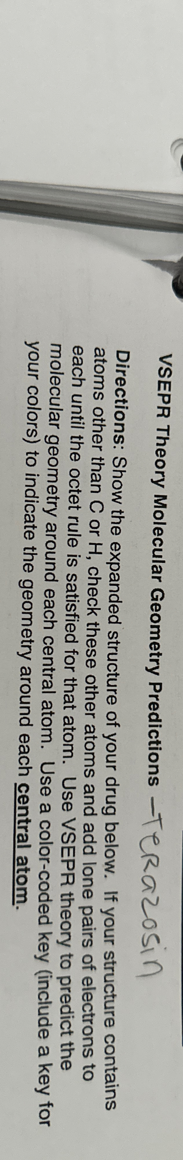 Solved VSEPR Theory Molecular Geometry Predictions q, | Chegg.com