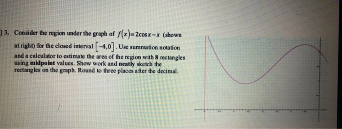 Solved 3. Consider the region under the graph of f(x)=2cos x | Chegg.com
