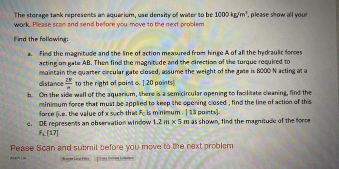Solved FLUID MECHANICSplease show work, and clearly circle | Chegg.com