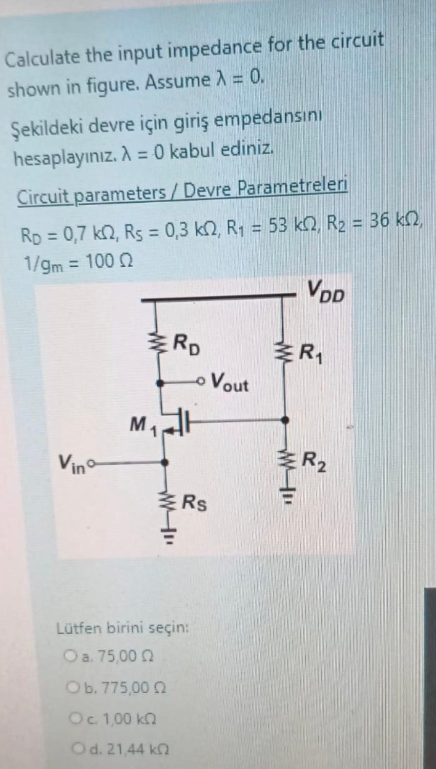 Solved Calculate the input impedance for the circuit shown | Chegg.com