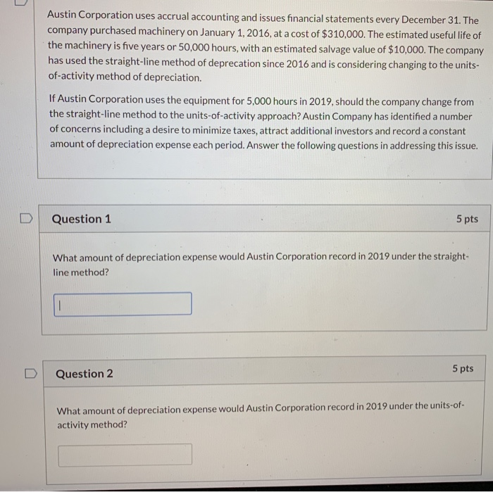 Solved Austin Corporation uses accrual accounting and issues | Chegg.com