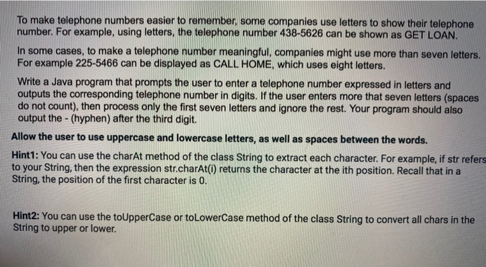 Solved To make telephone numbers easier to remember, some | Chegg.com