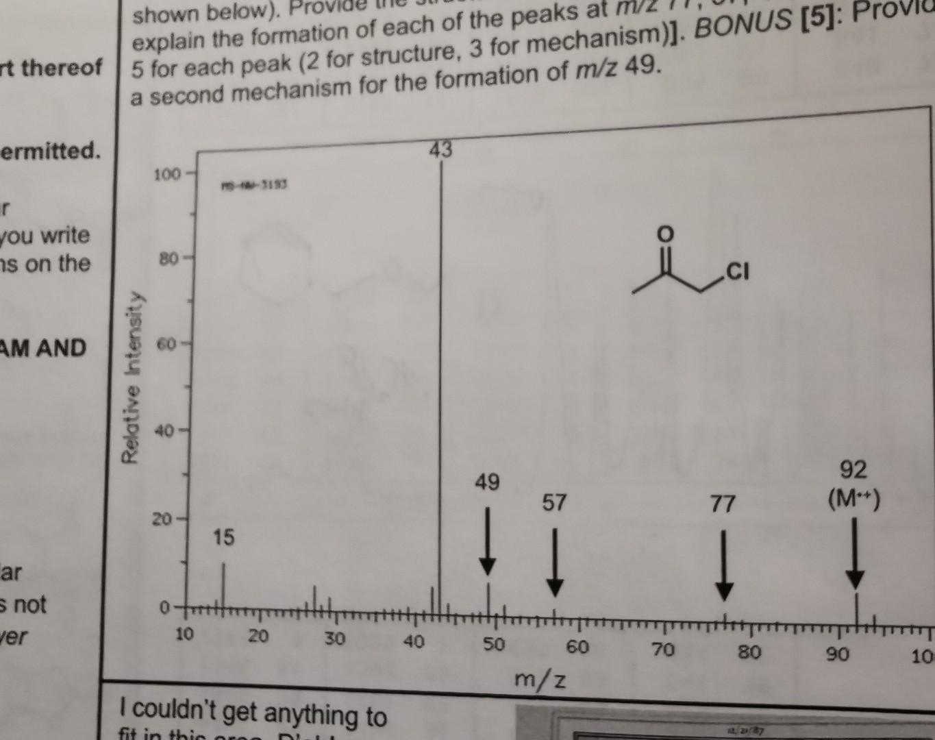 Solved provide structure and fragmentation mrchamism for | Chegg.com