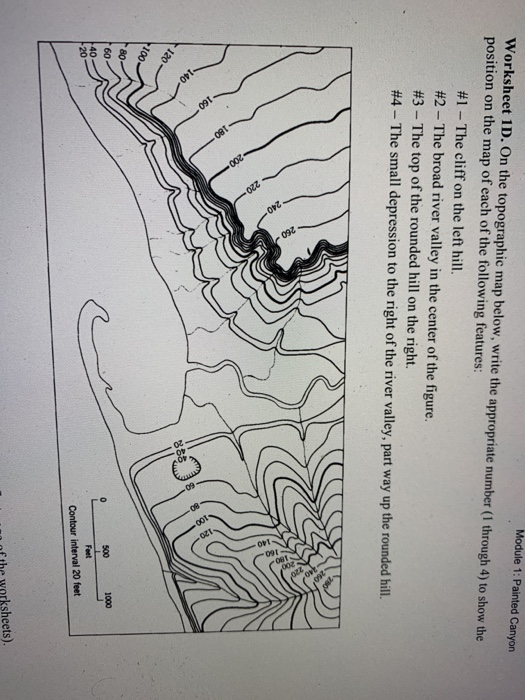 Solved Module 1: Painted Canyon Worksheet 1D. On the | Chegg.com