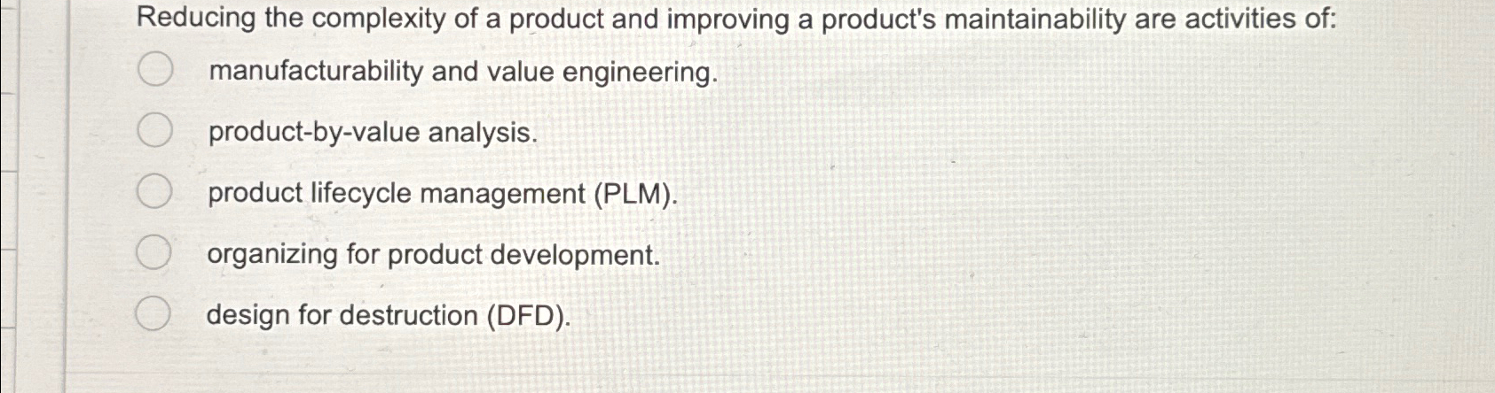 Solved Reducing the complexity of a product and improving a | Chegg.com