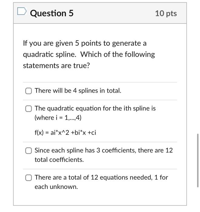 Solved Question 5 10 pts If you are given 5 points to | Chegg.com