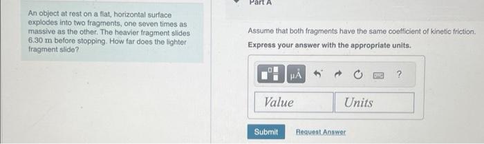 An object at rest on a flat, horizontal surface | Chegg.com