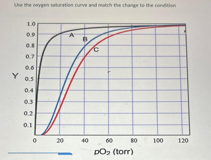Solved Use the oxygen saturation curve and match the change | Chegg.com