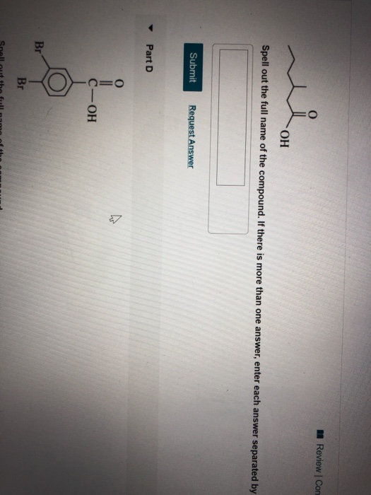 Solved 1 of 10 Review Constants Periodic Table || CH3-C-OH | Chegg.com