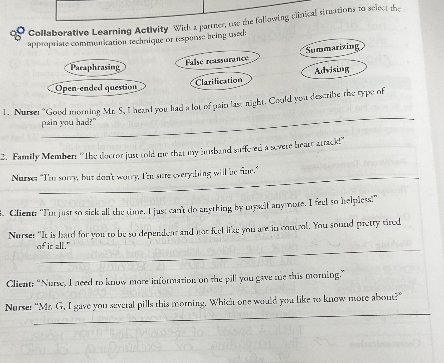 Solved Collaborative Learning Activity With a partner, use | Chegg.com