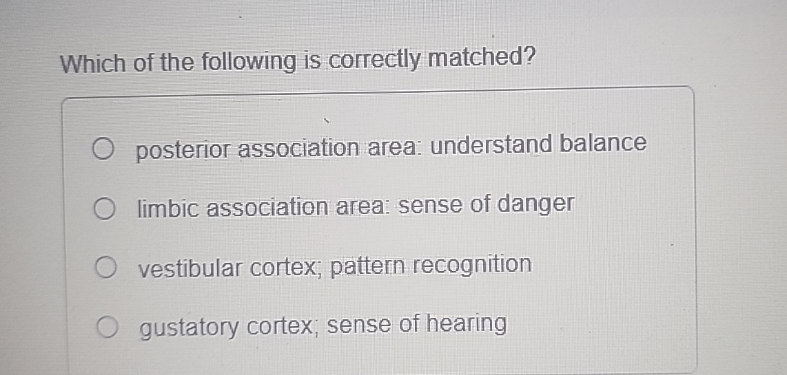 Solved Which of the following is correctly matched?posterior | Chegg.com