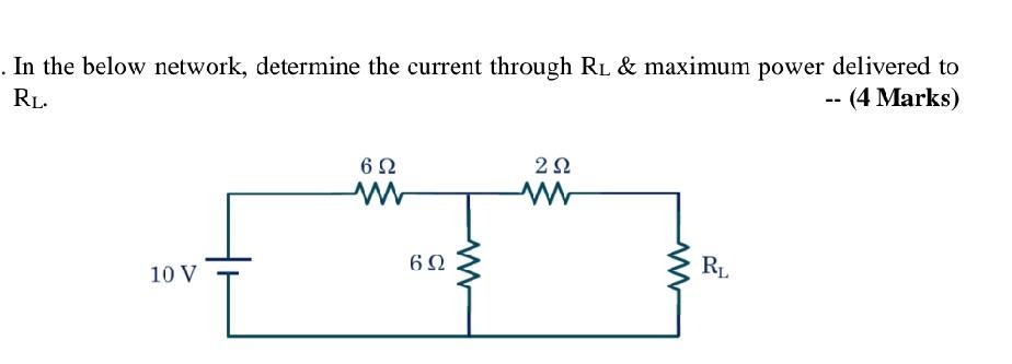 Solved In the below network, determine the current through | Chegg.com