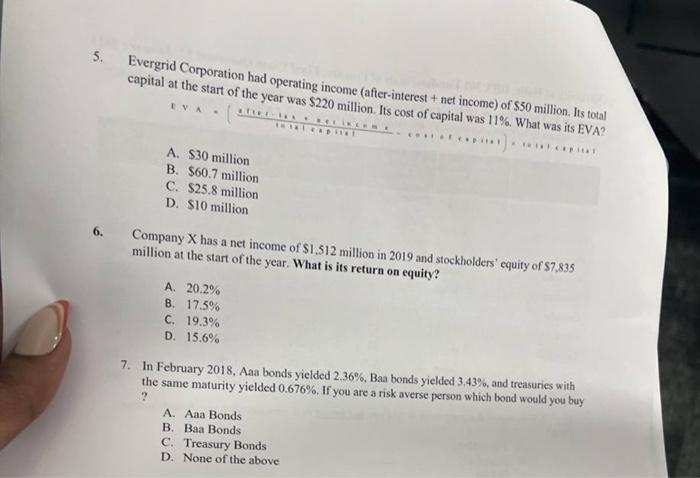 [Solved]: Evergrid Corporation had operating income (after-