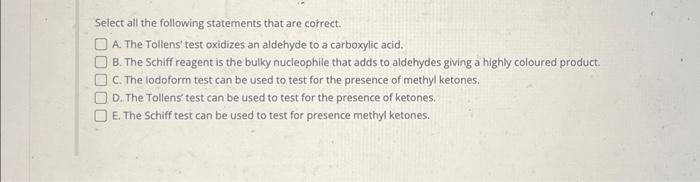Solved Select all the following statements that are correct. | Chegg.com