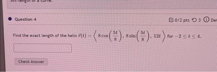 Solved Find the exact length of the helix | Chegg.com