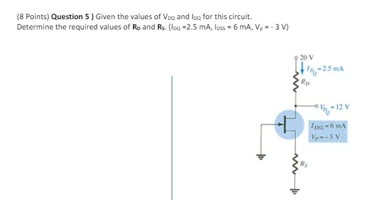 Solved (8 ﻿Points) ﻿Question 5 ) ﻿Given the values of VDQ | Chegg.com
