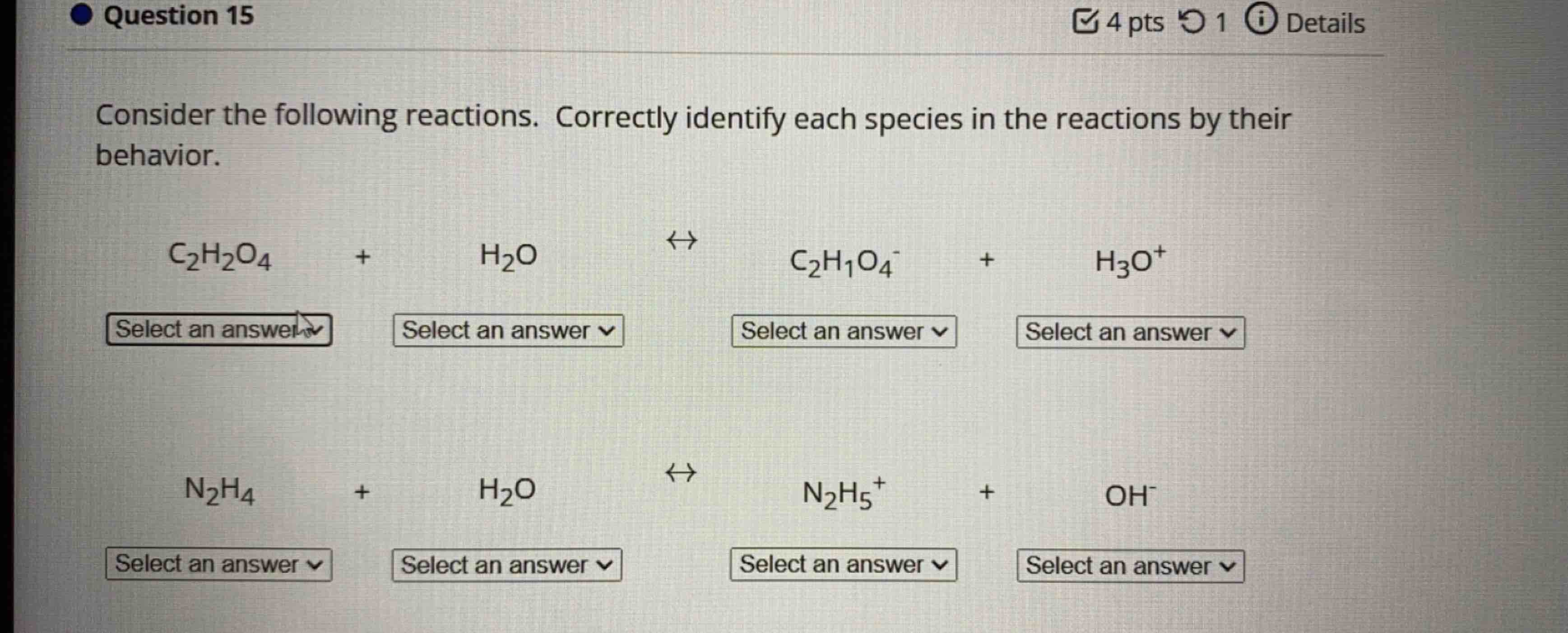 Solved Consider the following reactions. Correctly identify | Chegg.com