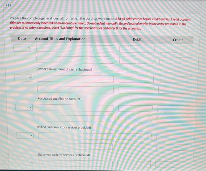 Solved The following T-accounts summarize the ledger of | Chegg.com